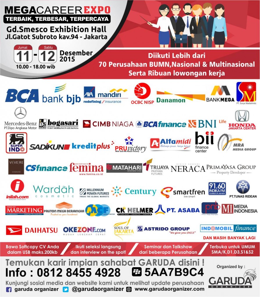 [Job Fair] Mega Career Expo Jakarta – Desember 2015 - UNJKita.com