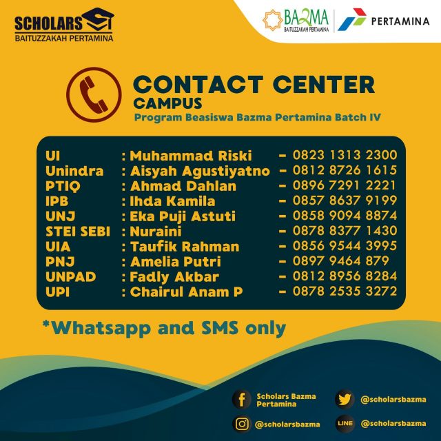 Beasiswa Bazma Pertamina Batch IV - UNJKita.com